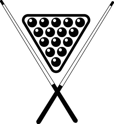 The Billiard Icon On White Background Game Symbol Crossed Billiard