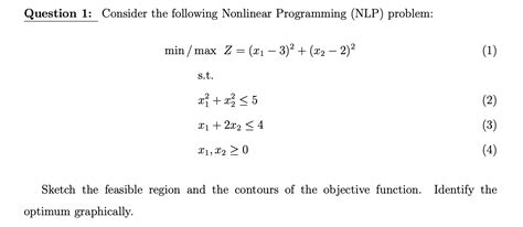 solved question 1 consider the following nonlinear