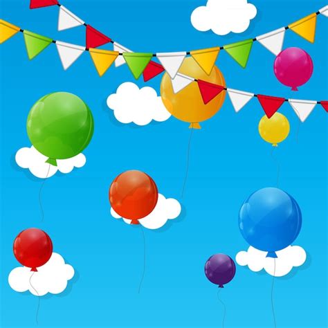 Ilustración de vector de fondo de globos brillantes de color eps10