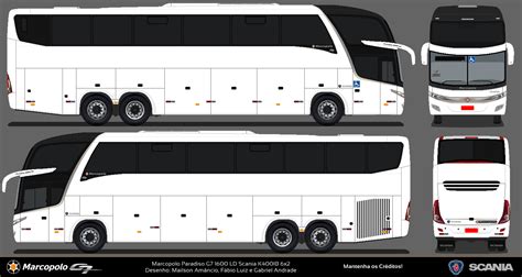 Desenhos de Ônibus de Goiás Marcopolo Paradiso G7 1600 LD Facelift