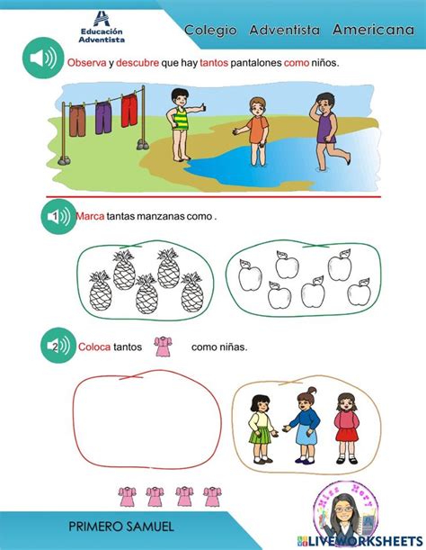 Tantos como más que menos que worksheet Map Worksheets Comics