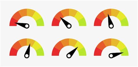 Ícone do velocímetro indicador de seta tacômetros nível de