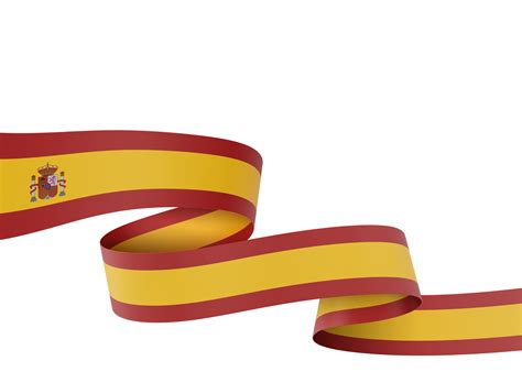 Spain Flag Design National Independence Day Banner Element Transparent