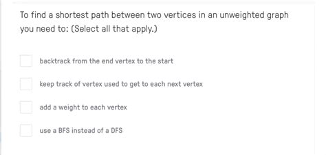 Solved To Find A Shortest Path Between Two Vertices In An
