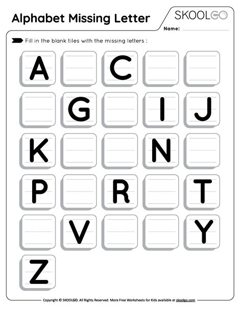 Alphabet Worksheets Missing Letters Infoupdate Org
