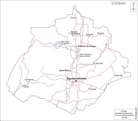 Aguascalientes Mapa Gratuito Mapa Mudo Gratuito Mapa En Blanco