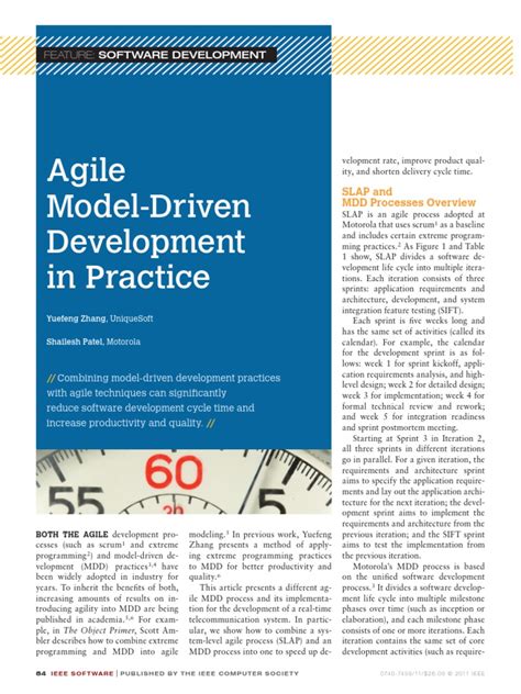 agile model driven development pdf agile software development software development