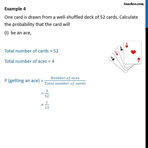 Example 4 One Card Is Drawn From A Well Shuffled Deck Examples