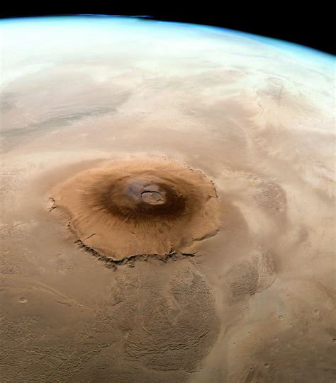 Olympus Mons The Largest Known Volcano In The Solar System As