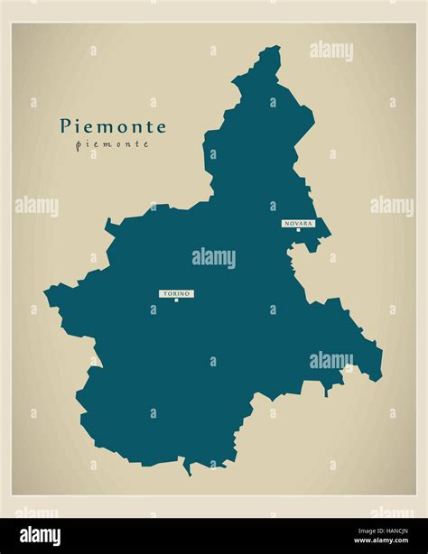 Modern Map Piemonte IT Italy Stock Vector Image Art Alamy