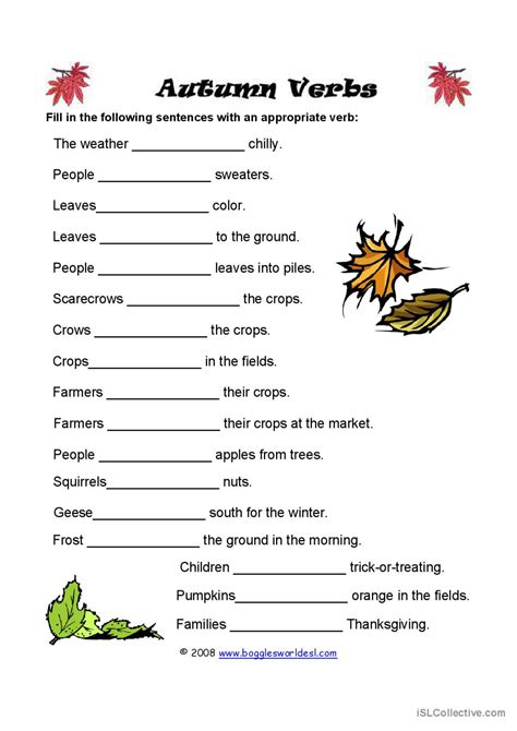 Autumn Verbs general gramma Français FLE fiches pedagogiques pdf doc