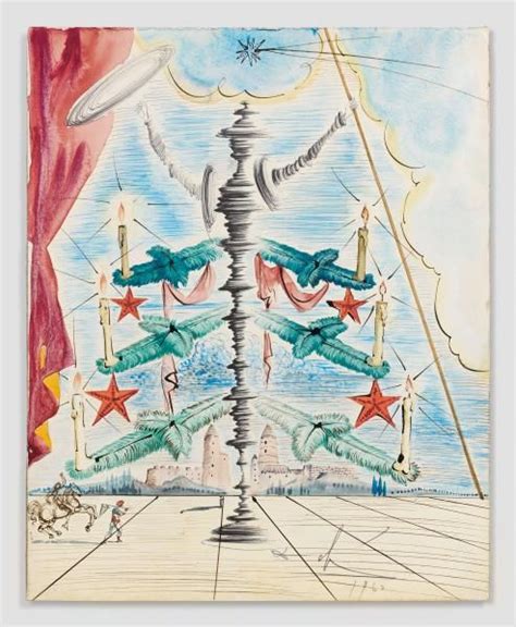Salvador DALÍ 1904 1989 Don Quijote 1960 Aquarelle encre de