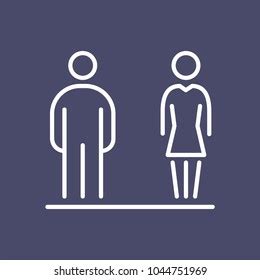 Male Female Mature Naked Symbols Stock Vector Royalty Free 2282716253