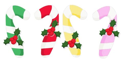 Premium Vector Bastones De Navidad