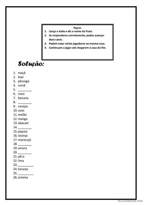 FRUTAS Português PLE apostilas pdf doc