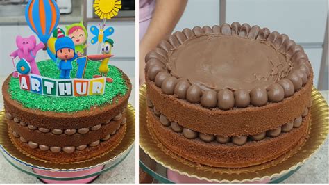 BOLO POCOYO BOLO NAKED CAKE MUITO CHOCOLATE PARISCAKEDESIGNER