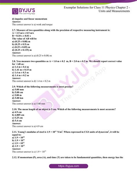 physics chapter 2 question answer