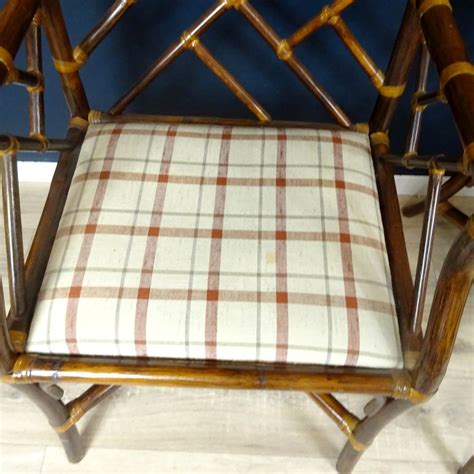 Paire De Fauteuils Vintage Rotin Bambou Esprit Chinois Le Palais