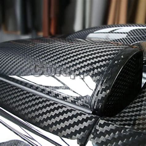 Super Quality Ultra Gloss D Carbon Fiber Vinyl Wrap Big Texture Super