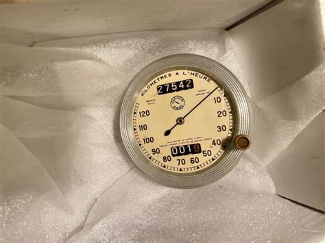 SUPERBE ET RARE Ancien Compteur Jaeger 120km h Kilomètre vieille