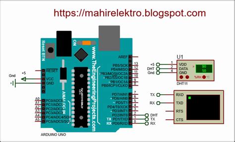 mengukur suhu ruangan menggunakan arduino uno vrogue