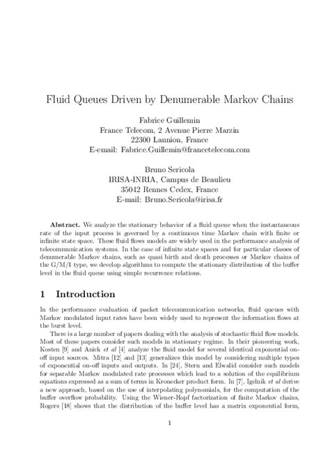 pdf fluid queues driven by denumerable markov chains fabrice guillemin