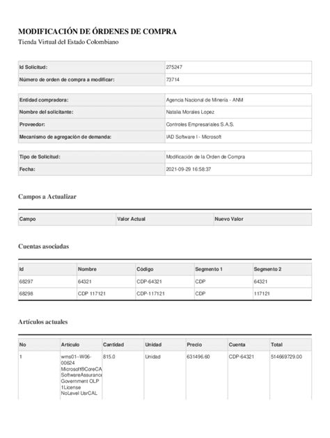 Completable En línea Nmero de orden de compra a modificar Fax Email