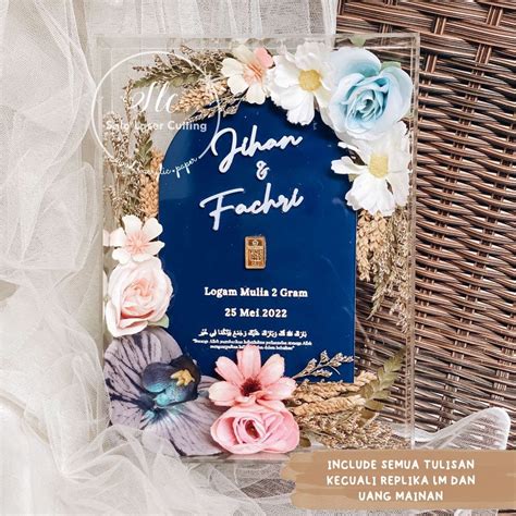 Jual WB66 BOTANIQUE DOME FRAME Mahar Pernikahan GIFT ANNIVERSARY