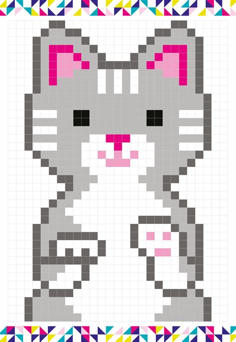 Coloriages Pixels Kawaii Hachette Fr
