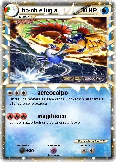 Pokémon ho oh e lugia 2 2 aereocolpo My Pokemon Card