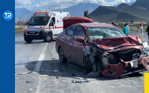 Mujer termina lesionada tras accidente en carretera Saltillo Torreón
