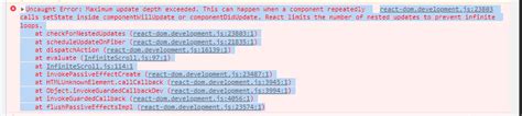 Select Component Maximum Update Depth Exceeded Issue 6594