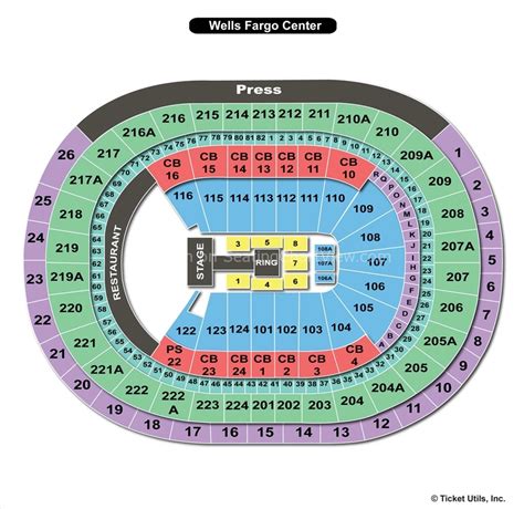 Wells Fargo Center Concert Floor Seating Chart Elcho Table