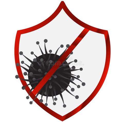 Ejemplo De Los Vectores De La Muestra Del Escudo Antivirus Ilustración
