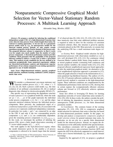 pdf nonparametric compressive graphical model selection for vector valued stationary random