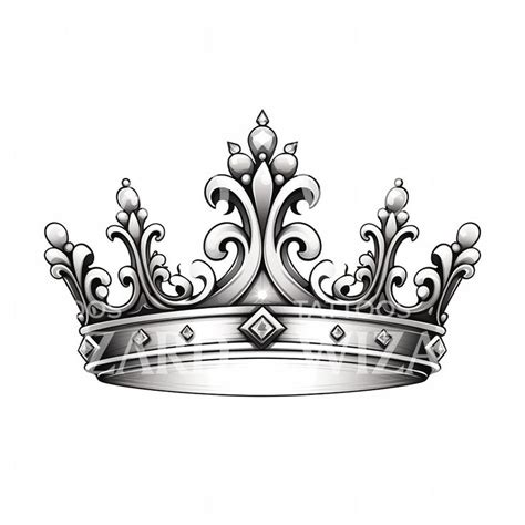 Black And Grey Crown Tattoo Design Tatuaje De Corona De Reina