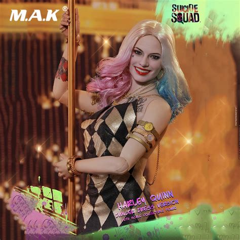 In Stock 1 6 Full Set Joker Girl Suicide Squad Harley Quinn Figure Gold