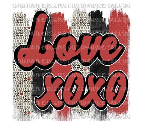 AMOR XOXO Pinceladas San Valentín Diseño de Sublimación Etsy España
