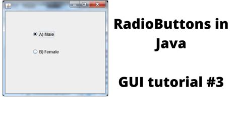Radiobuttons In Java Gui Tutorial Youtube