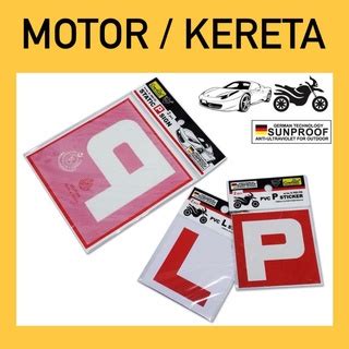 CAR KERETA Motosikal Motorcycle Motor Motorbike L Lesen Sticker P Lesen