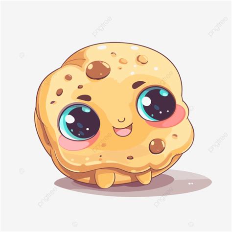 Cute Sugar Cookie Sticker Clipart Cute Cartoon Cookie Vector Design