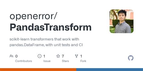 github openerror pandastransform scikit learn transformers that work with pandas dataframe