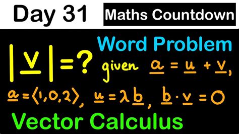 Vector Problem Orthogonal Vectors Dot Product Parallel Vectors