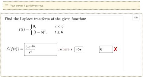 solved find the laplace transform of the given function