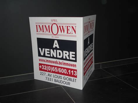 PVC alvéolaire panneaux chantiers agence immobilière