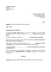 Lettre de saisine du médiateur du net modèle de lettre gratuit