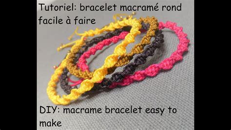 Tutoriel bracelet macramé rond facile à faire DIY macrame bracelet
