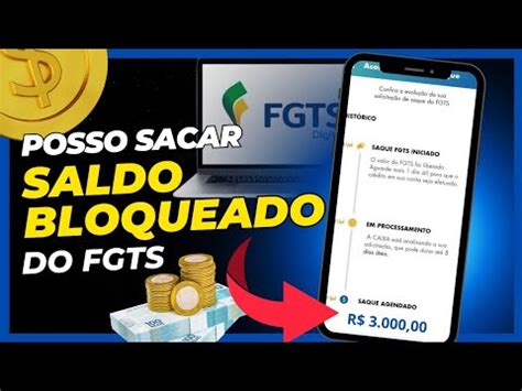 Como Sacar Saldo Bloqueado Do Fgts Youtube