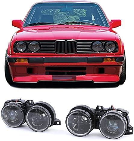 Scheinwerfer H1 H1 Schwarz Paar passend für BMW 3er E30 87 93 Amazon