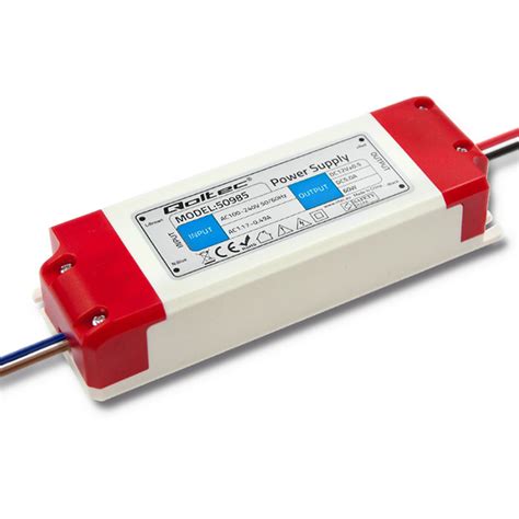 ① Zasilacz impulsowy LED wewnętrzny Qoltec IP20 60W 12V 5A